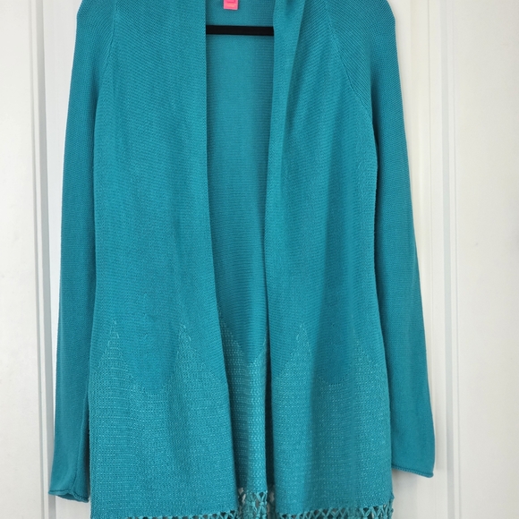Lilly Pulitzer | Sweaters | Lilly Pulitzer Turquoise Open Cardigan ...
